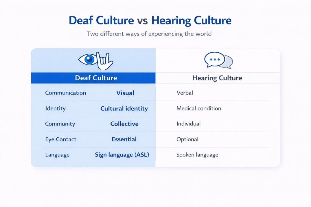 Deaf Culture and Hearing Culture: Key Differences, Values, and Traditions
